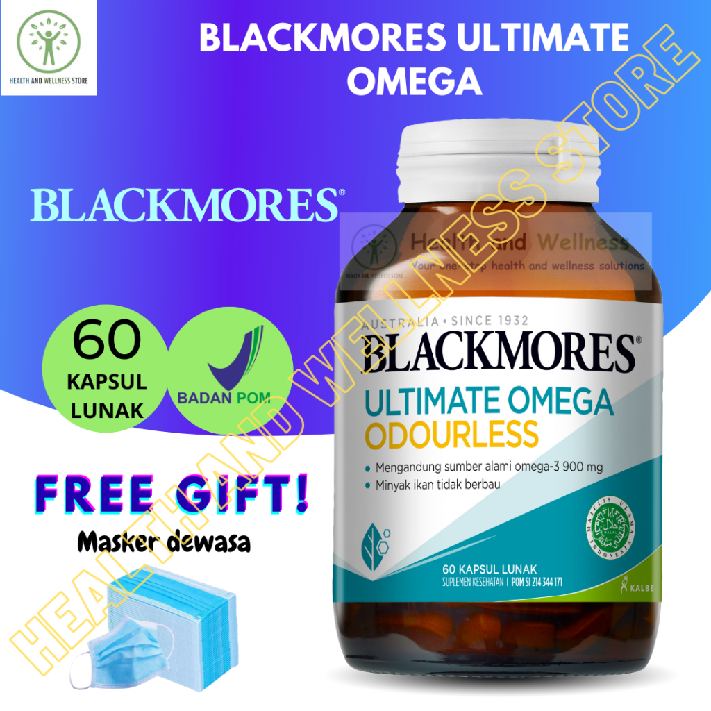 Jual BLACKMORES ULTIMATE OMEGA 60 KAPSUL MINYAK IKAN OMEGA 1500 MG ...