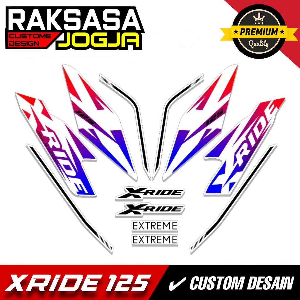 Jual STRIPING YAMAHA NEW XRIDE - XRIDE 125 VARIASI KUALITAS PREMIUM 100 ...
