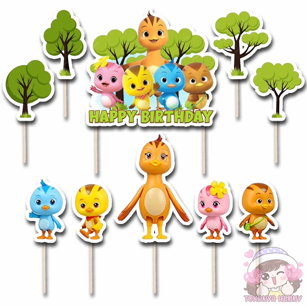 Jual Topper Cake Hiasan Kue Ulang Tahun motif BURUNG KATURI BIRD ...