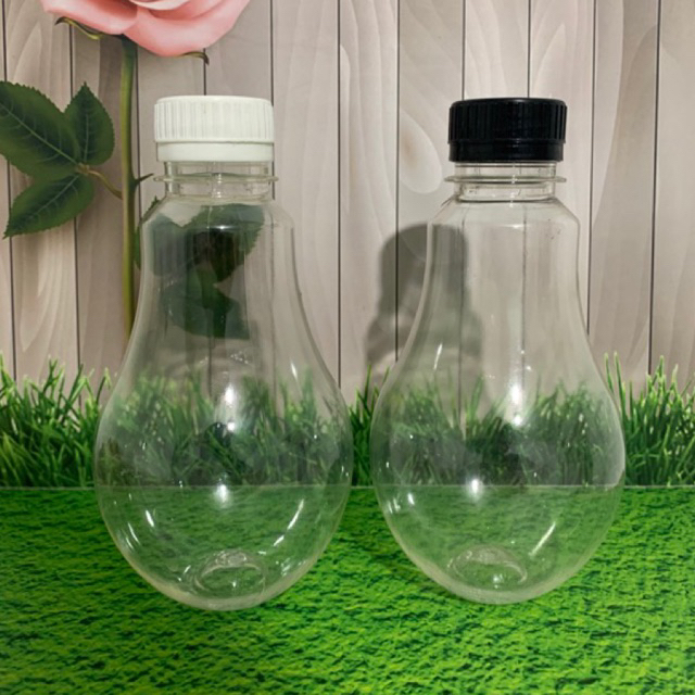 Jual Botol plastik Bohlam 300ml multi untuk kemasan minuman kopi jus ...