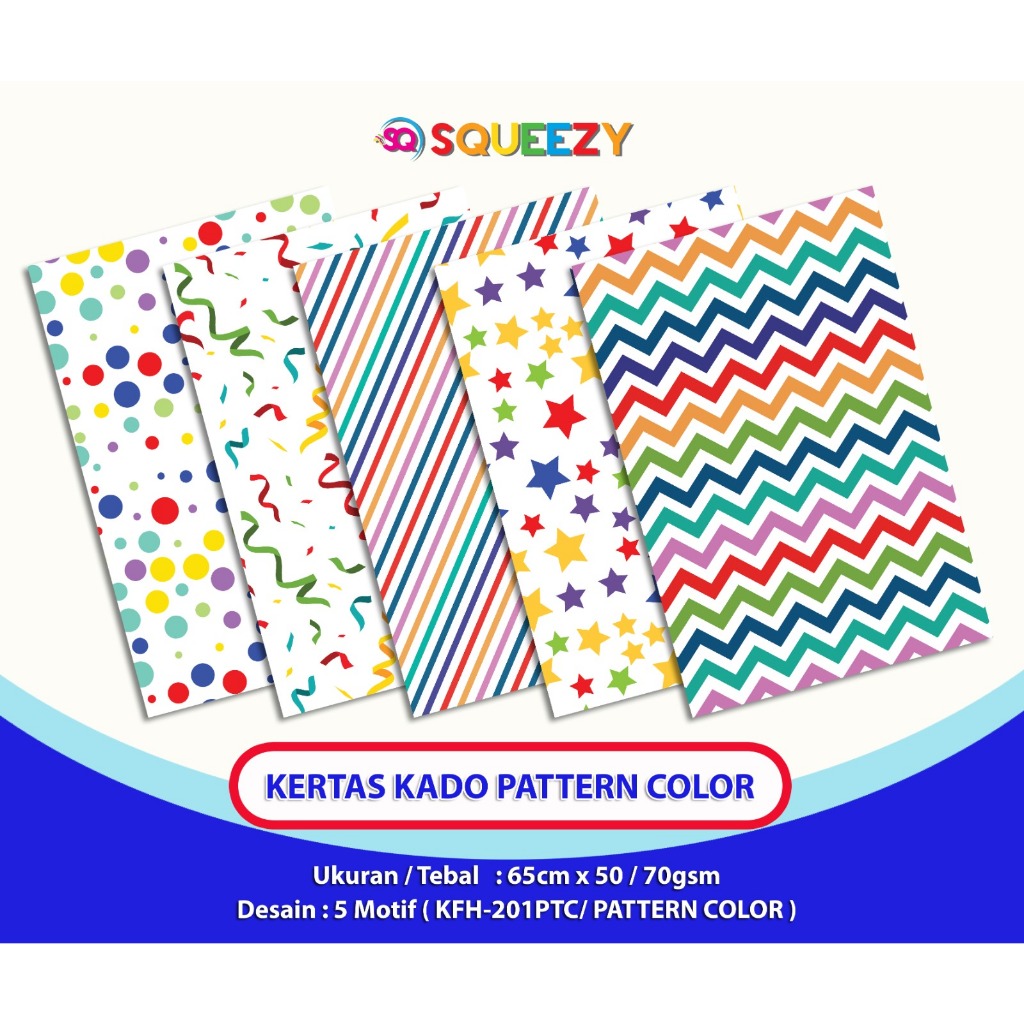 Jual Kertas Kado PATTERN isi 10 / Bungkus Kado KFH-201PTC-10LBR ...