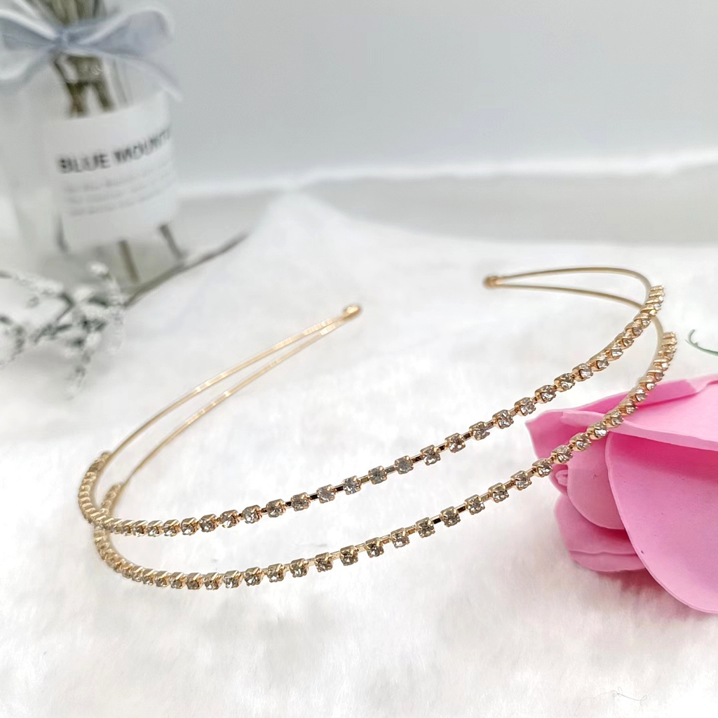 Jual Bando Wanita Berlian Permata Simple Mewah Pearl Headband Kupu-Kupu ...