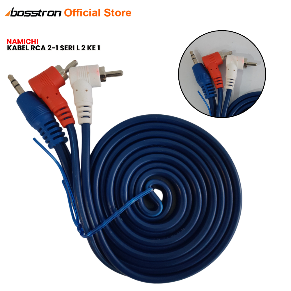 Jual Namichi Kabel RCA Kepala L 2-1 | 3-3 - Audio AUX 1.5M | Shopee Indonesia