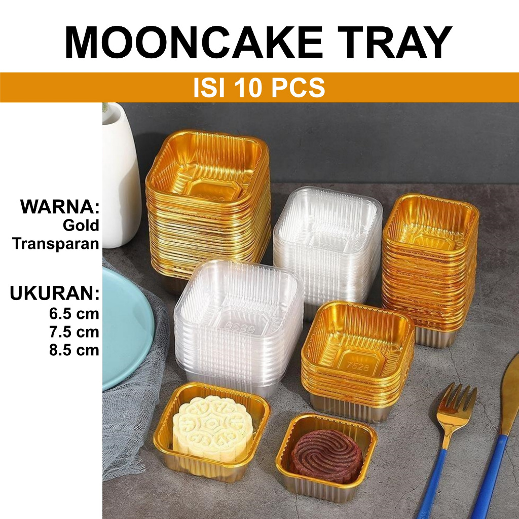 Jual aiGooTan - (ISI 10) ALAS MOONCAKE TRAY - Mika Mochi Pia Nastar Puding Plastik Kue Bulan ...