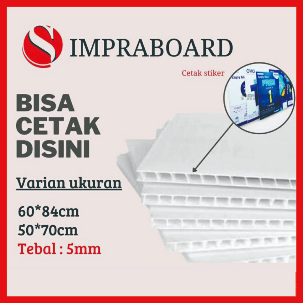 Jual Impraboard 60x84cm / Papan Impraboard / Papan Plastik Promosi ...