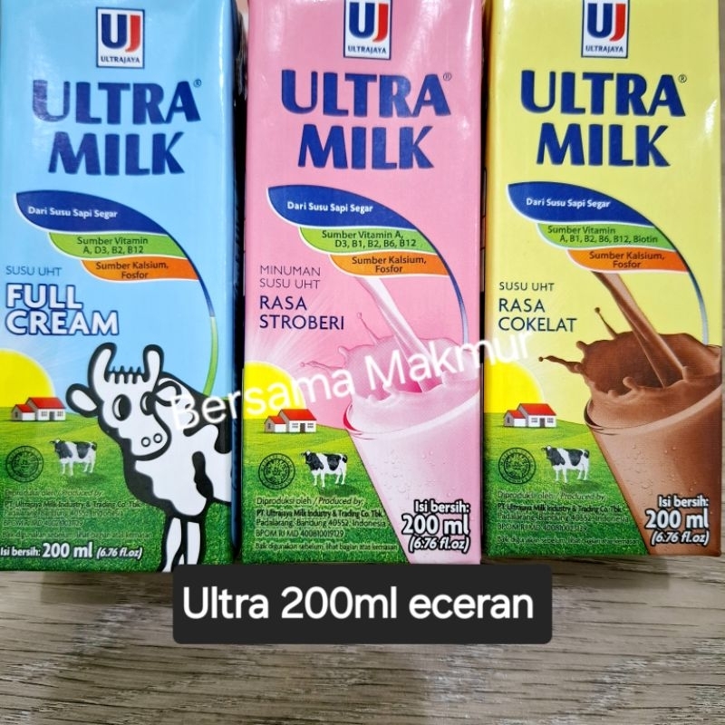 Jual Susu UHT Ultra milk 200ml eceran [ grosir ] | Shopee Indonesia