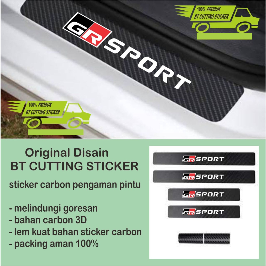 Jual 4 pecs sticker carbon 3D sticker toyota gazoo sticker carbon ...