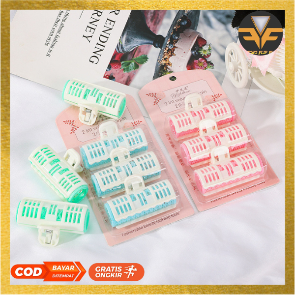 Jual ROLL RAMBUT + JEPITAN ISI 3 / Roll Rambut Poni Gulung ...