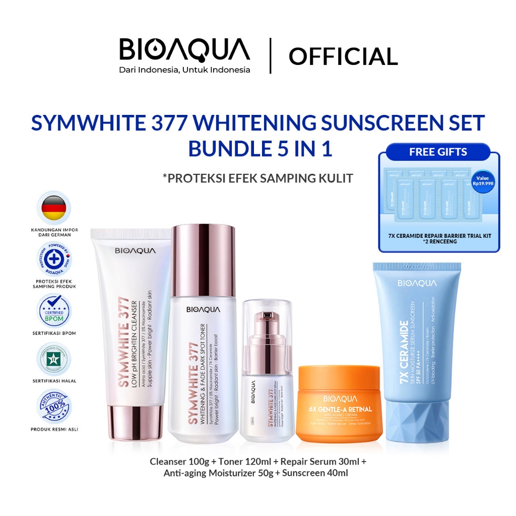 Jual BIOAQUA Symwhite 377 Whitening With Sunscreen Sunblock Wajah Moisturizer Cream / Toner ...