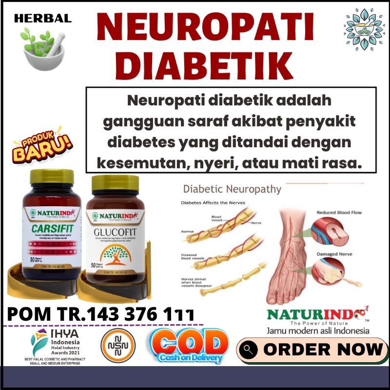 Jual Obat Neuropati Diabetik Kerusakan Gangguan Syaraf Diabetes Perifer ...