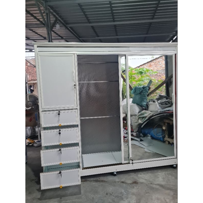 Jual ALMARI PAKAIAN ALUMUNIUM PINTU SLEDING / LEMARI PAKAIAN ALUMINIUM ...