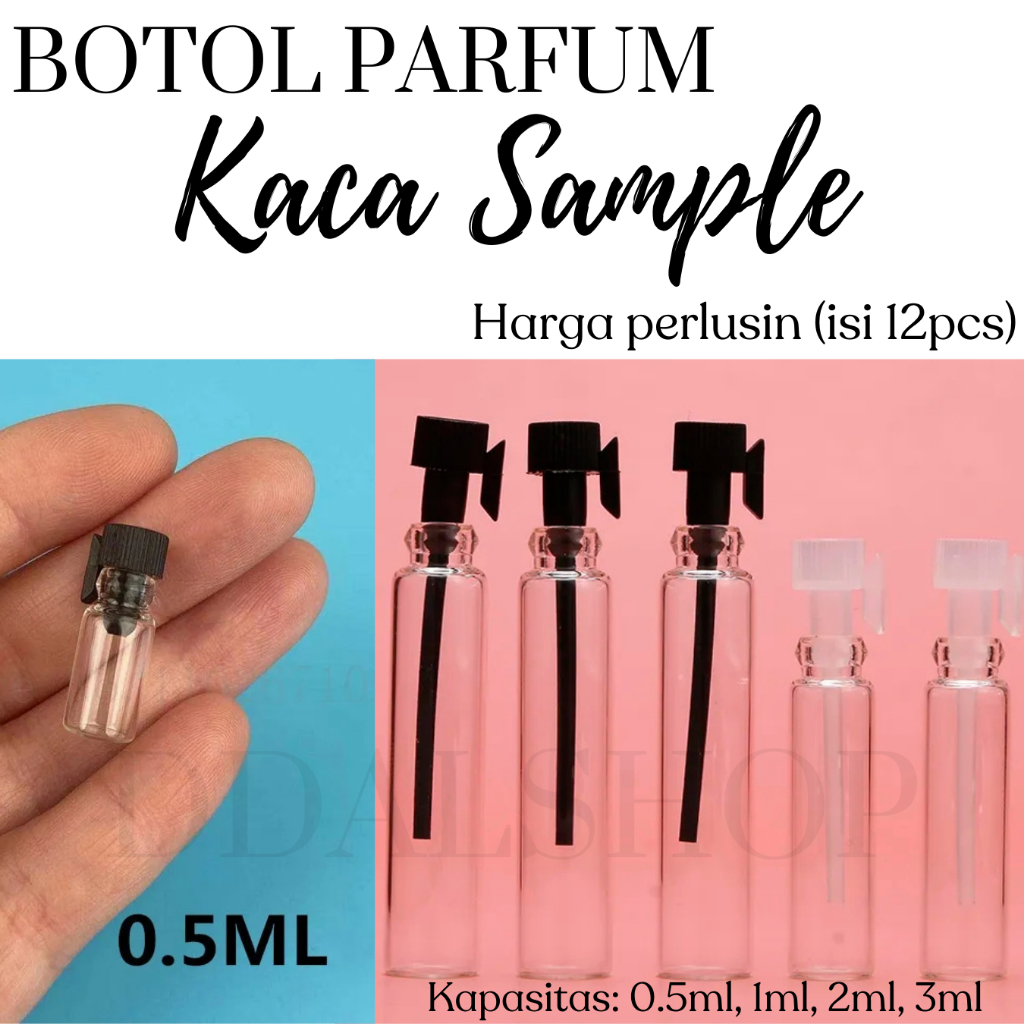Jual Botol Parfume Mini Kaca Kecil Refill Tester 0,5ml 1ml 2ml 3ml ...