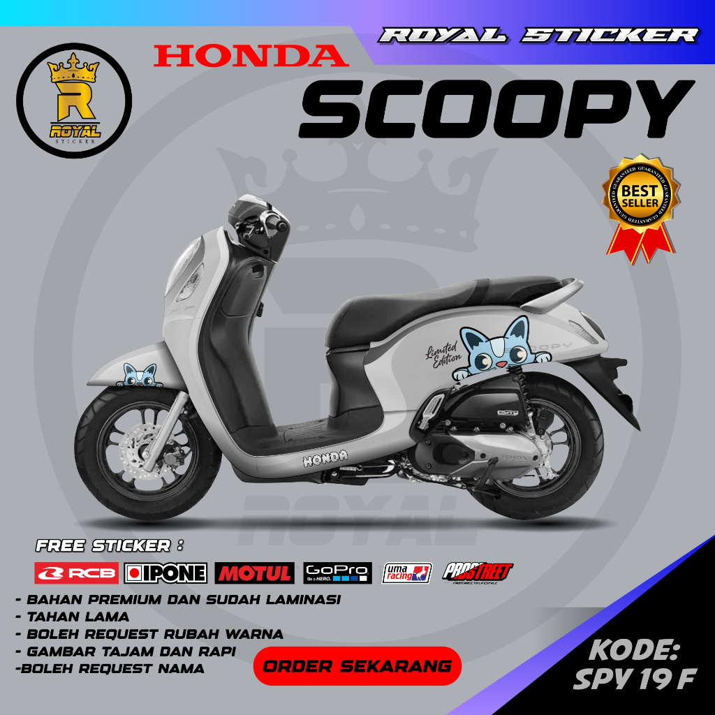 Jual SPY 19-STIKER DECAL SCOOPY FULL BODY UPDATE DESAIN-STIKER CUSTOM ...