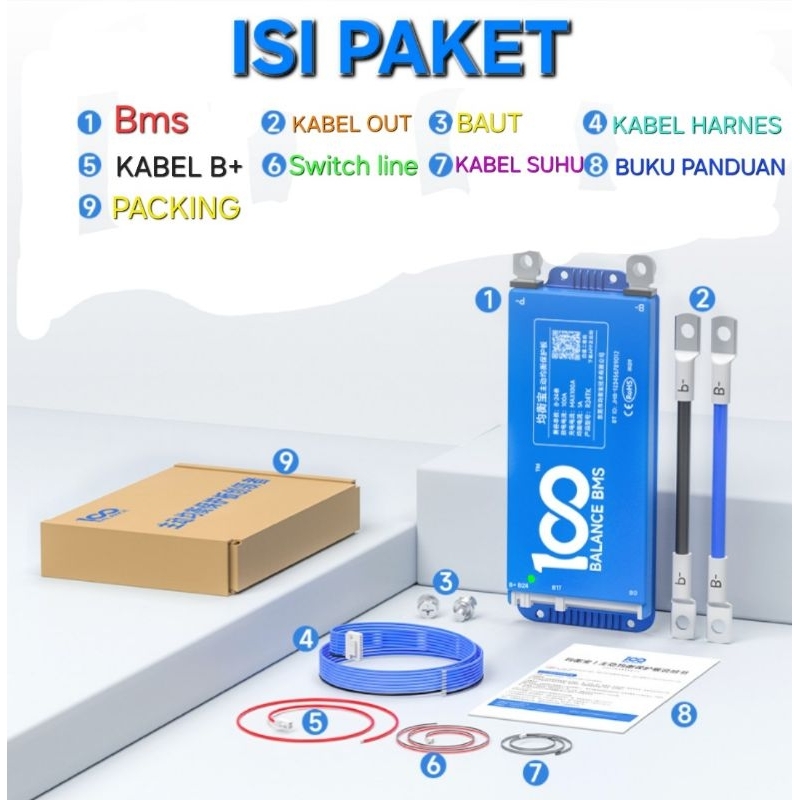 Jual Smart bms 100BALANCE 4-8S 8-24S 40A 60A 100A suport battery lifepo4 NCM LTO world leader in ...