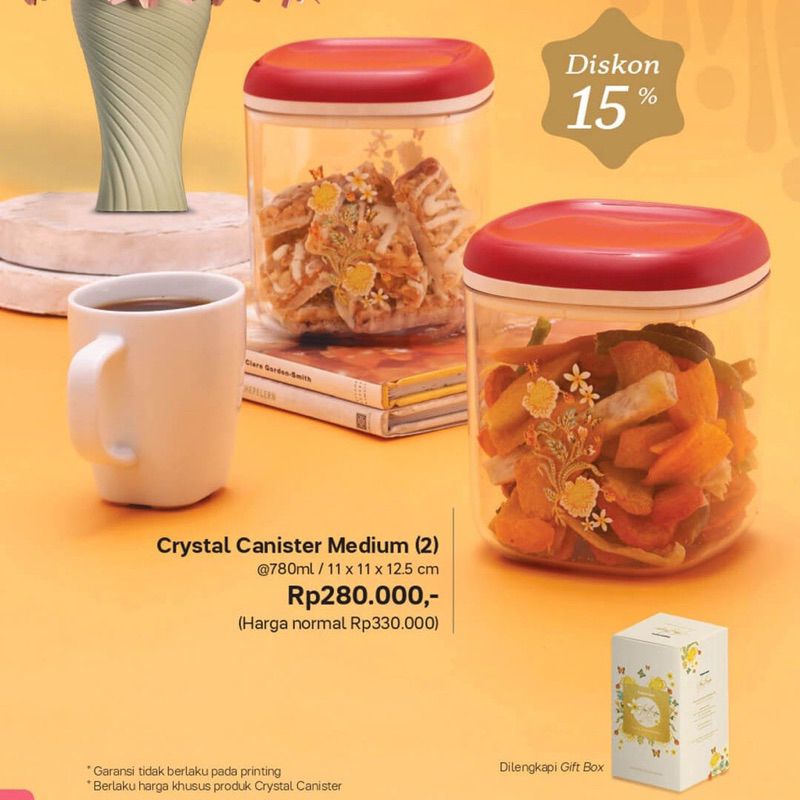 Jual Crystal Canister Annie Avantie 780ml (2) | Shopee Indonesia