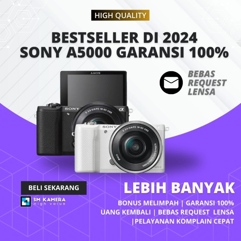 Jual Shutter Gercep! MIRRORLESS SONY A5000 WIFI BEBAS REQUEST LENSA | Shopee Indonesia
