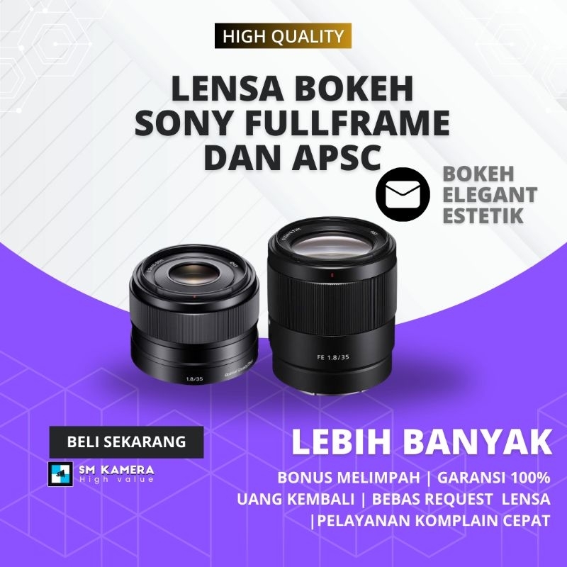 Jual LENSA FIX SONY FE 35MM F1.8 OSS SONY E 35MM F1.8 OSS LENSA FIX SONY APSC FULLFRAME | Shopee ...