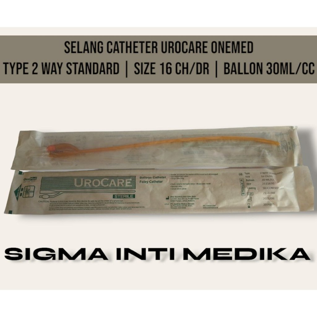 Jual Urocare 16 FR Onemed Sterile Selang Catheter Kateter 2 Way Per Pcs ...