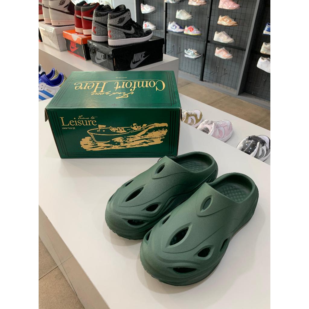 Jual Porto X Sandals - Jean Forest Green Clogs | Shopee Indonesia