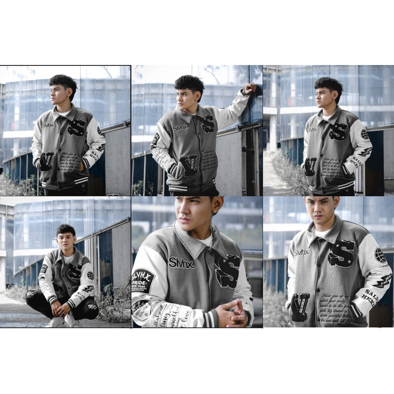 Jual Varsity Jacket HITAM CREAM Jaket Varsity Pria Premium HITAM ...