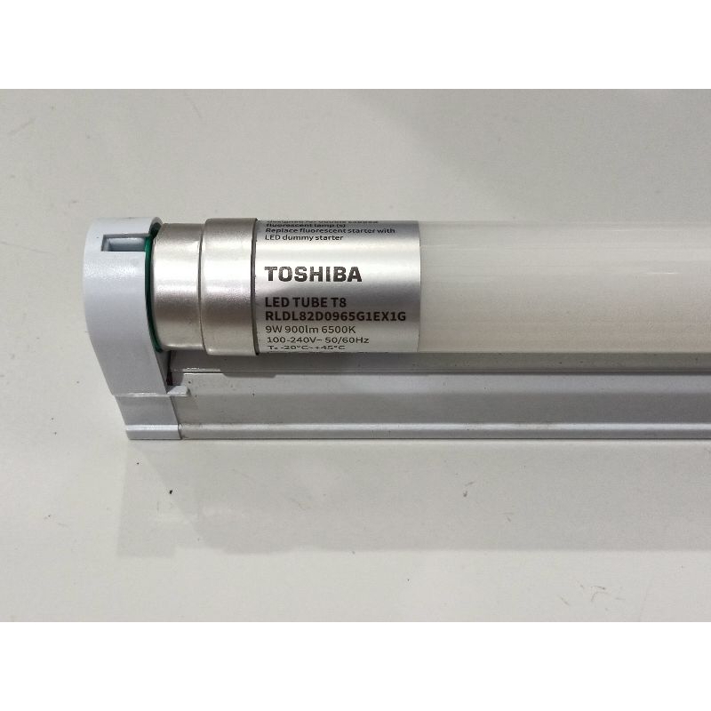 Jual Lampu TL T8 Led Tube TOSHIBA 9 Watt 60 Cm Body Kap YLI 6500K Putih ...