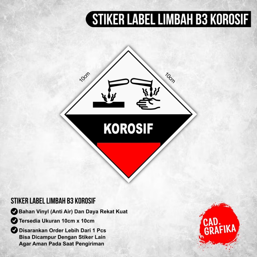Jual Stiker Label Limbah B3 Korosif | Shopee Indonesia