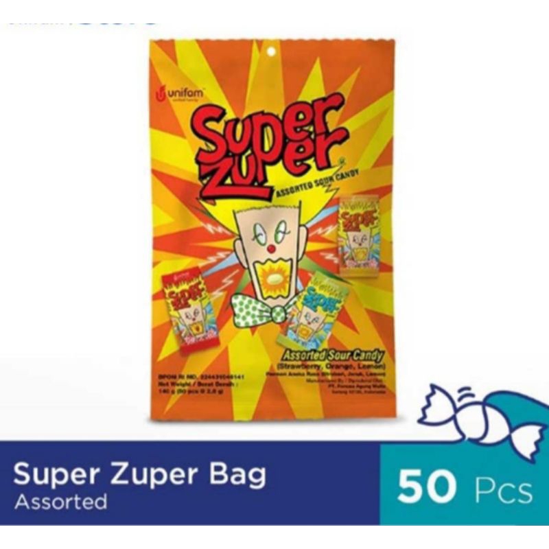 Jual Super Zuper Assorted Sour Candy 140 g | Shopee Indonesia