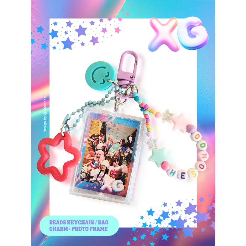 Jual XG Beads Keychain / Keyring / Bag Charm | Ganci Photo Frame ...