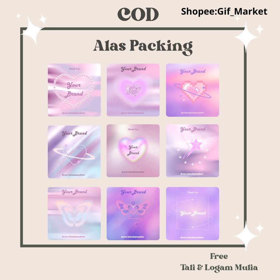 Jual Alas Packing | Y2K | Cod | Free Ongkir | Free plastik | free logam ...