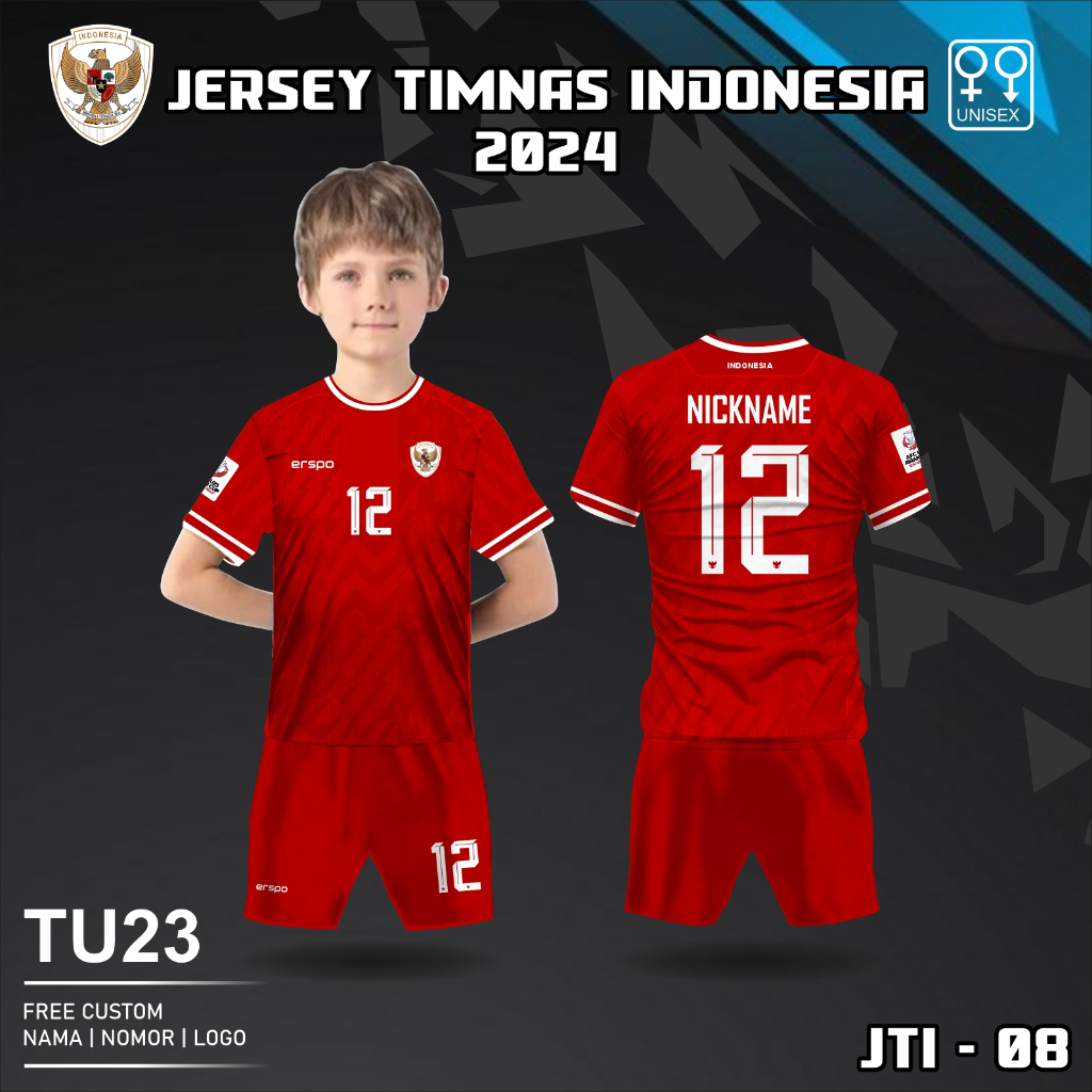 Jual Setelan jersey anak timnas indonesia terbaru baju kaos bola piala asia U23 2024 | Shopee ...