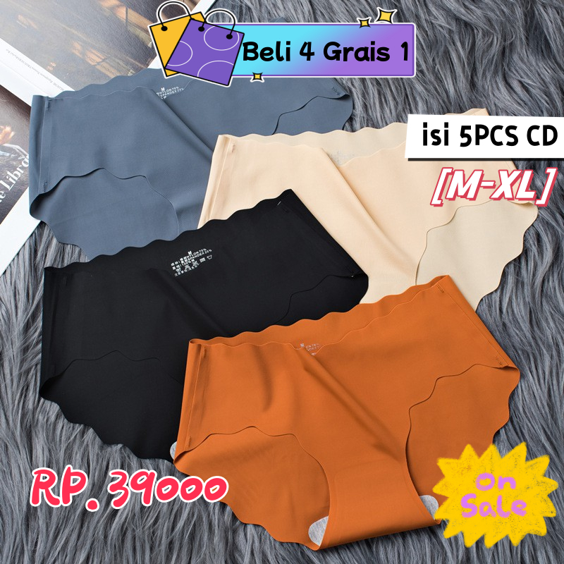 Jual Miss.Hera Isi 5pcs CELANA DALAM WANITA PREMIUM QUALITY SEAMLESS ...