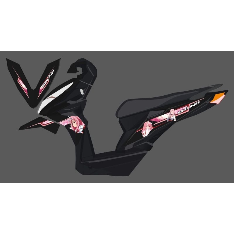 Jual STIRPING STICKER TRANSPARAN HONDA BEAT NEW 110 MOTIF ANIME SHUNA ...