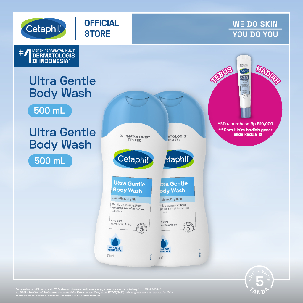 Jual Cetaphil Ultra Gentle Body Wash 500ml Twin Pack | Shopee Indonesia