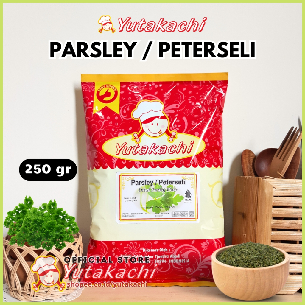 Jual Parsley Kering 250 Gram Yutakachi / Peterseli Herbs Daun Herbal ...