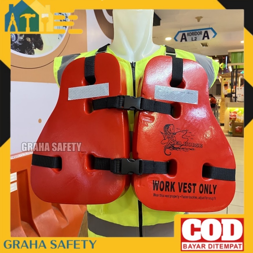Jual PELAMPUNG KAPAL LIFE JACKET / WORK VEST SEA HORSE | Shopee Indonesia