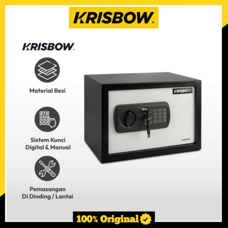 Jual Krisbow 35x25x25 Cm Brankas Besi 25nek 1/3 Mm - Hitam/putih ...