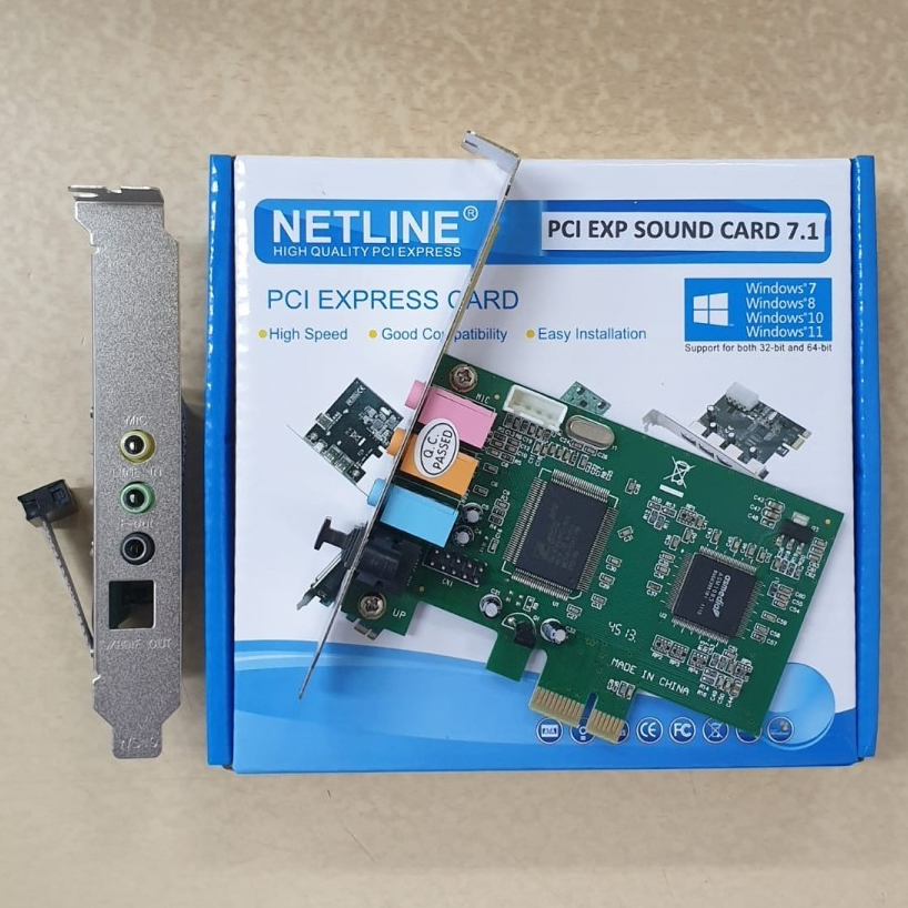 Jual PciE Sound Card Netline PCI Express Sound Card 7.1 | Shopee Indonesia