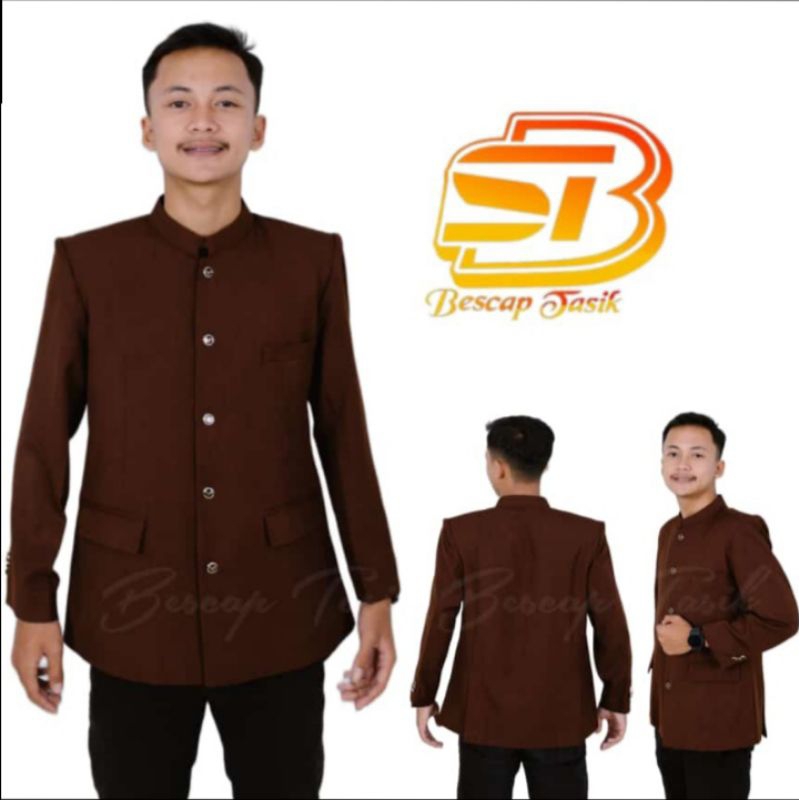 Jual Bescap Tasik || Jasko Polos Premium Bescap Tasik Jas Koko Pria ...