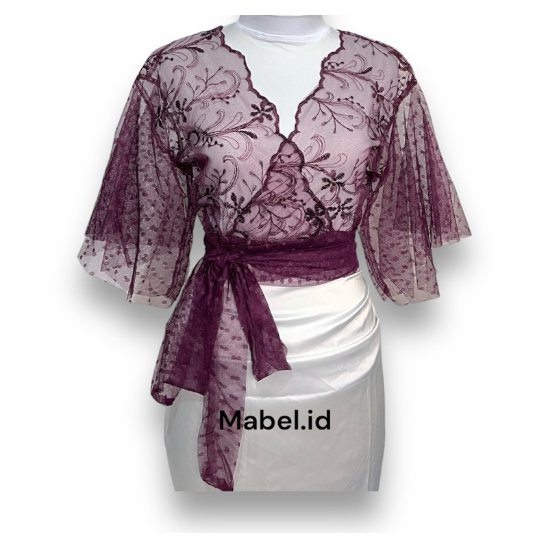 Jual Outer Brukat Crop Ikat | Kebaya Modern | Shopee Indonesia