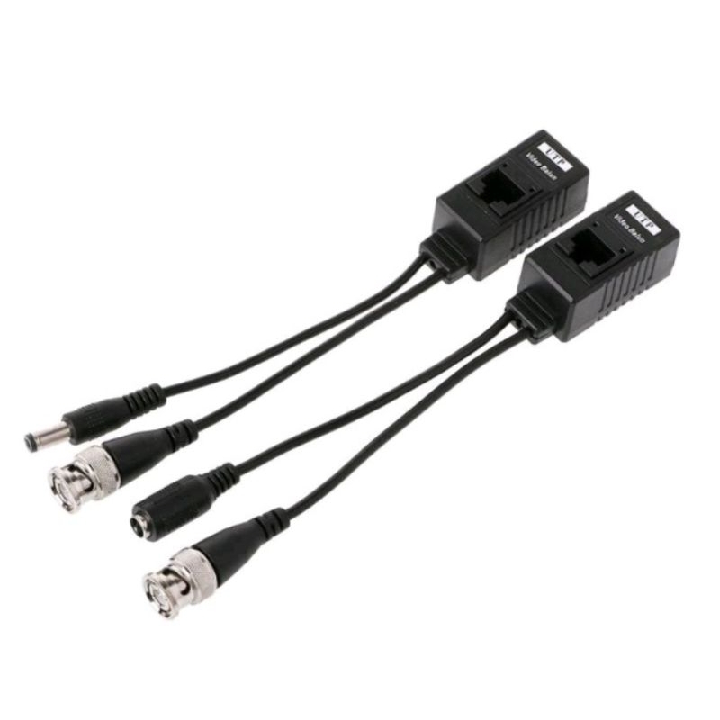 Jual Termurah 1Pair BNC TO RJ45 Passive Video Power Plus Audio Balun Transceiver For CCTV ...
