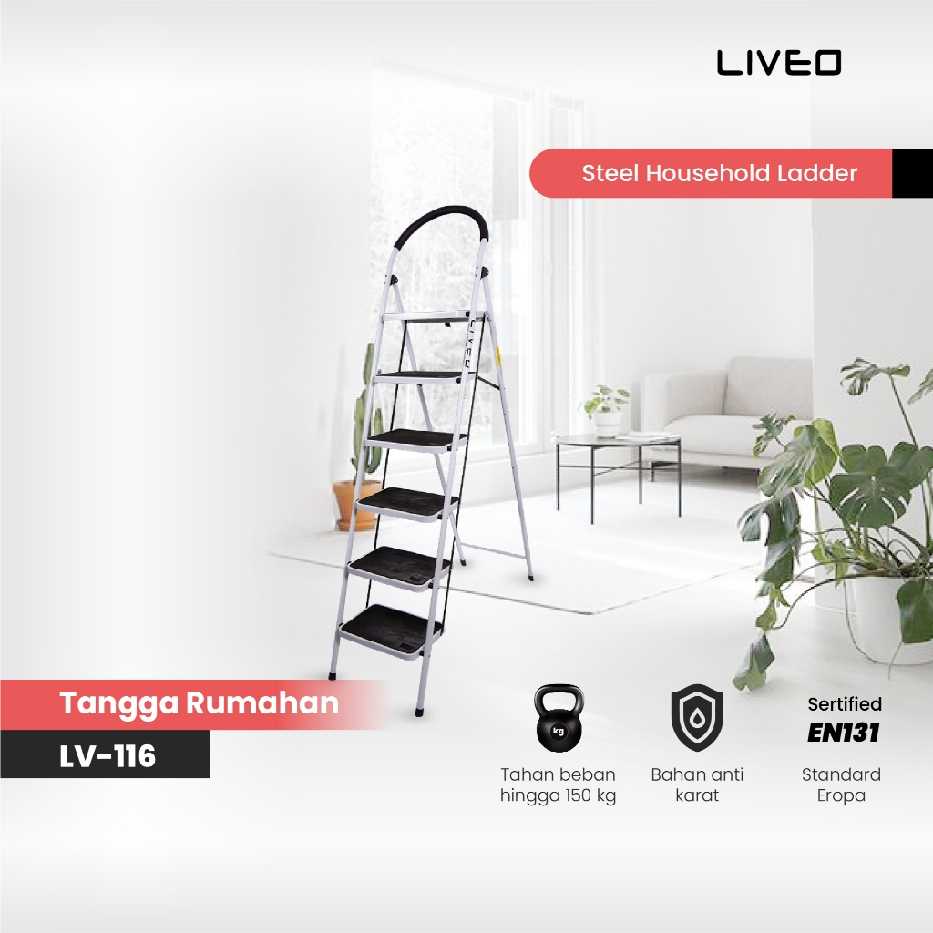 Jual LIVEO Tangga 6 Step Ladder LV116 | Shopee Indonesia