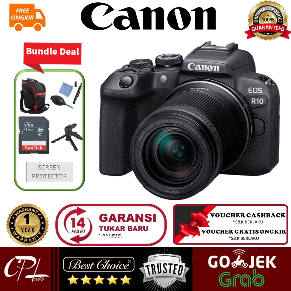 Jual Canon EOS R10 Kit RF-S 18-150mm STM Mirrorless Camera | Shopee ...