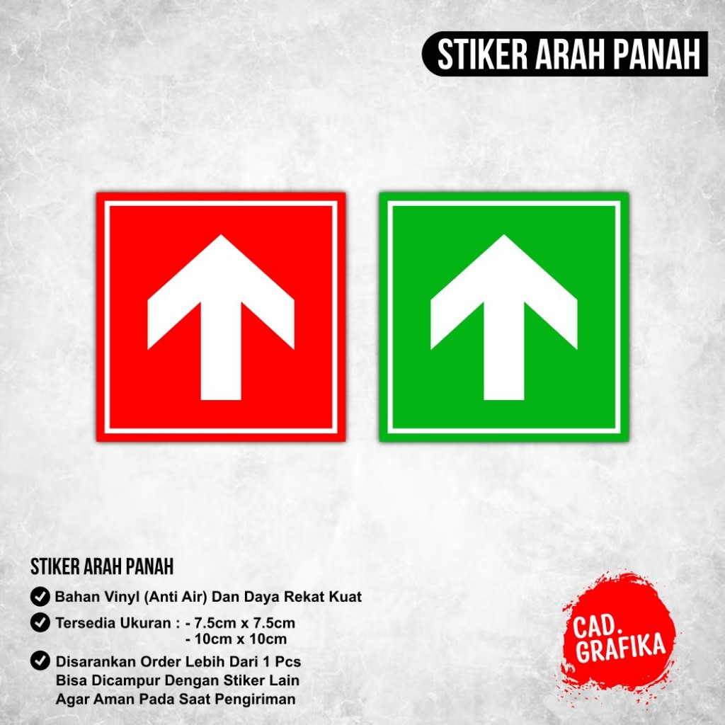 Jual Stiker Panah / Stiker Arah Panah / Stiker Naik Turun Tangga ...