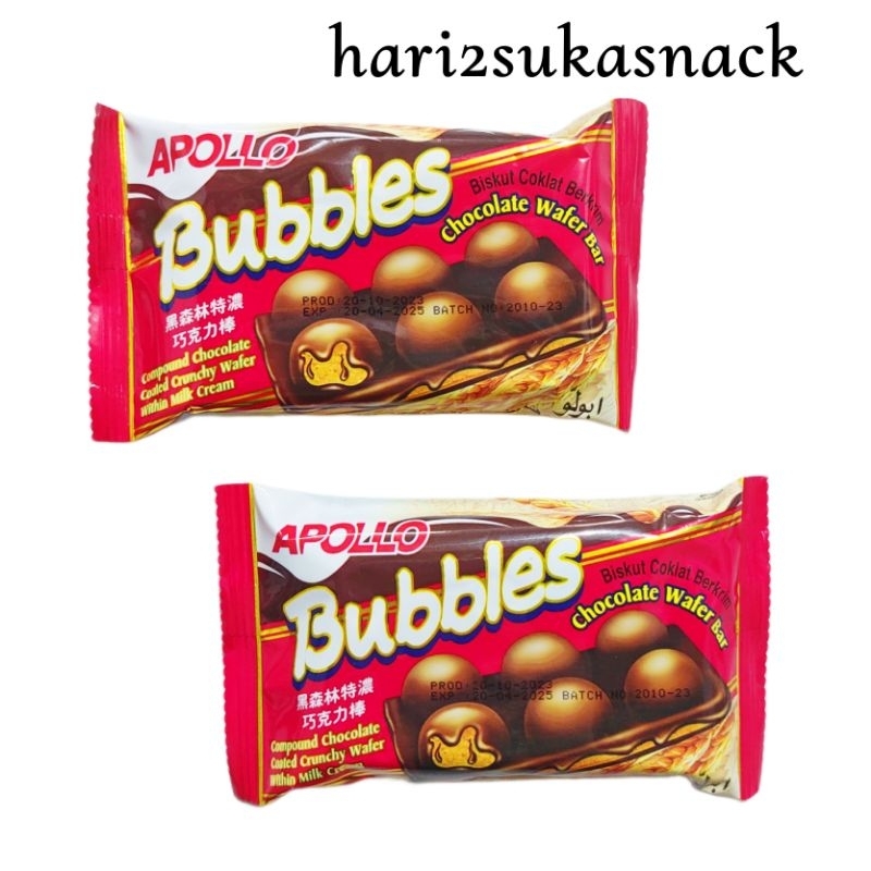 Jual Apollo Bubbles Malaysia Wafer Bar Cokelat 32 gram / Apollo Checker ...