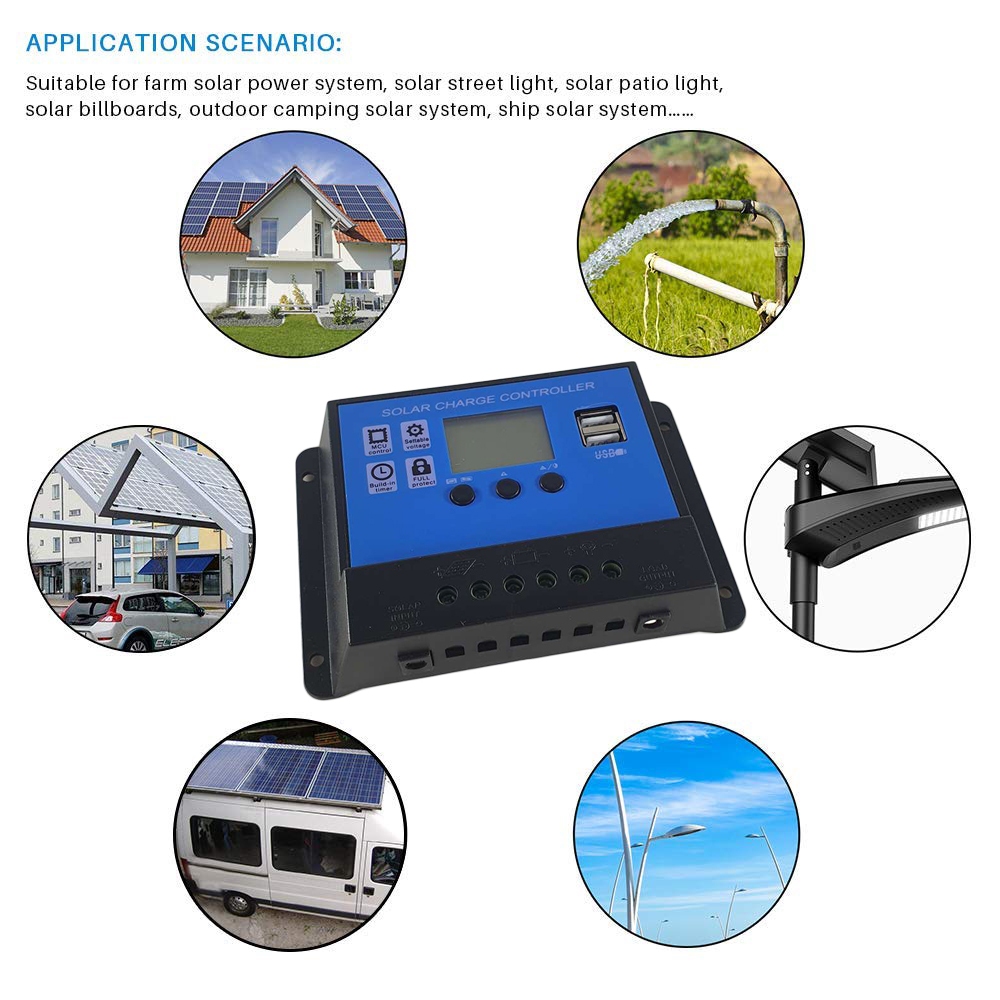 Jual Solar Charge Controller PWM Automatic Recognize 12V/24V 40A ...