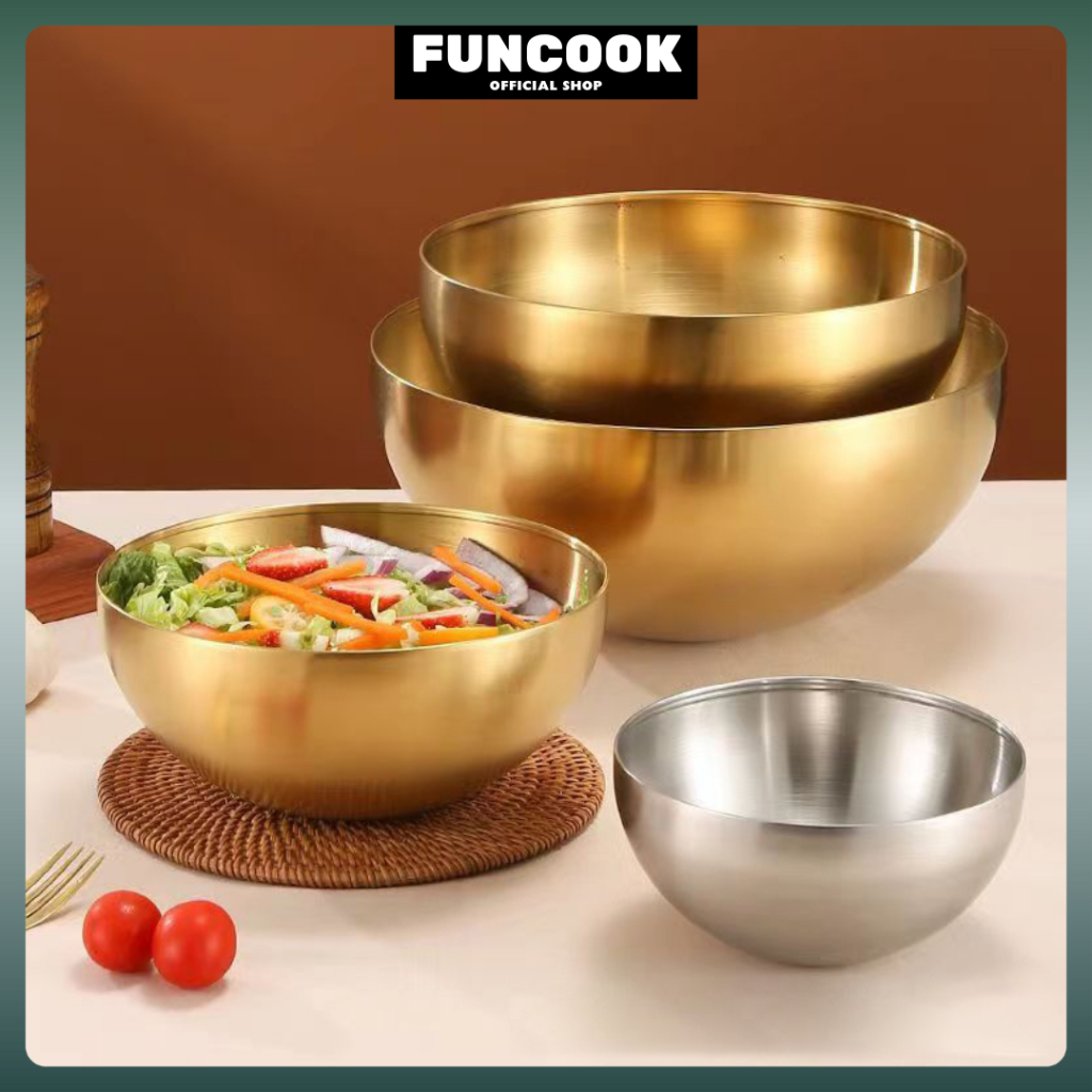 Jual FUNCOOK Mangkok Salad Korea Tebal | Korean Plate | Mangkuk Sup ...
