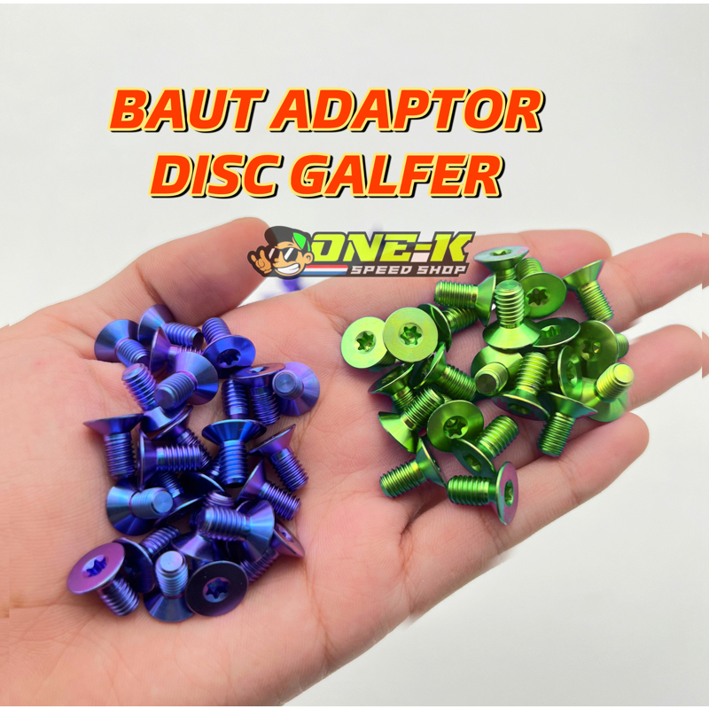 Jual BAUT TITANIUM ADAPTOR DISC PIRINGAN GALFER DRAT 10 M6 HARGA SATUAN ORIGINAL | Shopee Indonesia