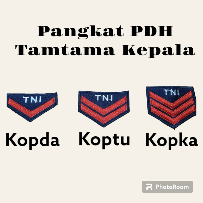 Jual pangkat pdh tamtama kepala tni au | Shopee Indonesia