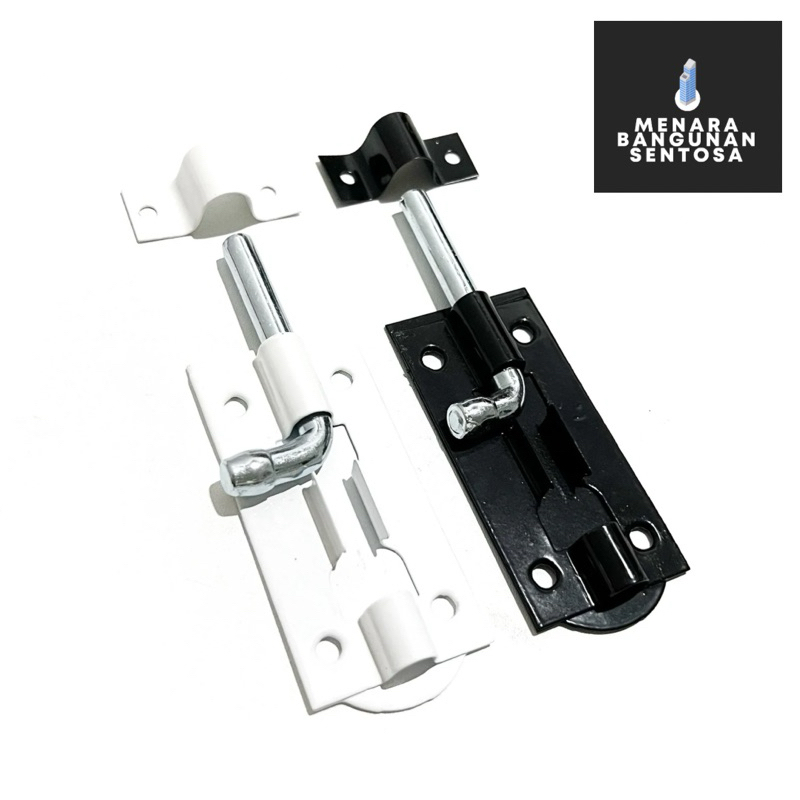Jual Grendel Hitam / Putih 3 Inch Double Plat - Gerendel Selot Pintu ...