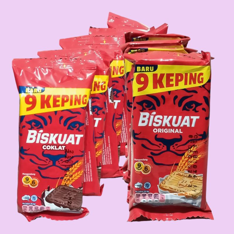Jual BISKUAT Energi Original & Coklat Biskuit 30 gr [10 pcs/renceng ...